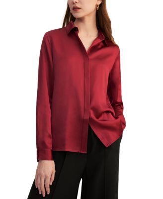 Click here for Lilysilk Womens Basic Concealed Placket Silk Shirt prices