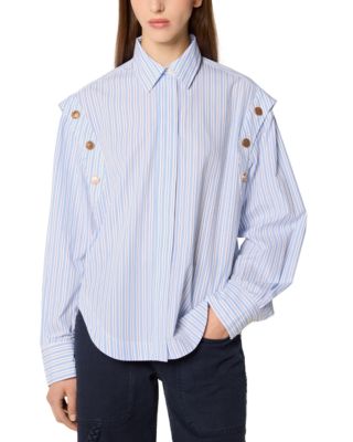 TRESSE Striped Shirt with Snap Buttons