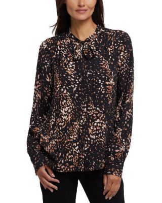 Click here for Nydj Printed Tie Neck Blouse prices