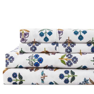 Click here for Bedford Lane Sumita Floral Percale Sheet Set  Full prices