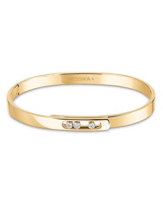 Messika 18K Gold Move Noa Diamond Polished Bangle Bracelet  4.5 mm