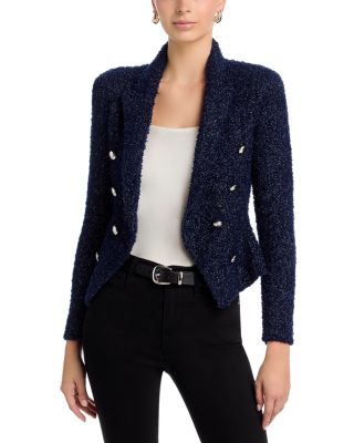 Click here for LAgence Bethany Knit Double Breasted Blazer prices