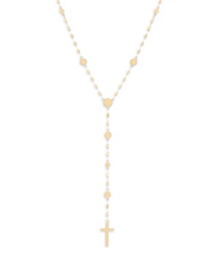 Click here for Lana Jewelry Disc & Cross Lariat Necklace in 14K Y... prices