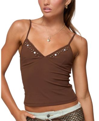 Click here for Edikted Holland Bead V Neck Tank Top prices