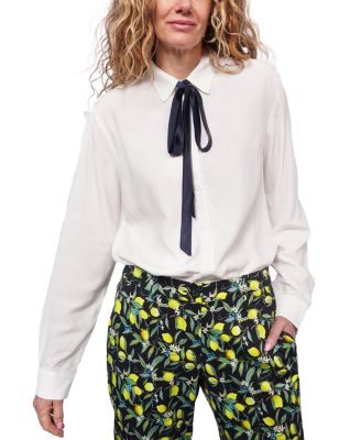 Click here for Wildfang The Empower Long Sleeve Bow Button Up Shi... prices