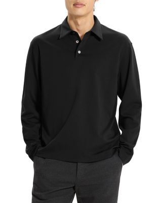 Click here for Theory Relaxed Long Sleeve City Interlock Polo Shi... prices