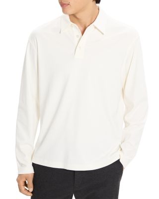 Click here for Theory Relaxed Long Sleeve City Interlock Polo Shi... prices