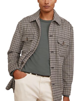 REISS Liam Houndstooth Overshirt | Bloomingdale's