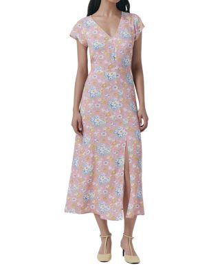Click here for Ghost London Blair Crepe Floral Sleeveless Midi Dr... prices