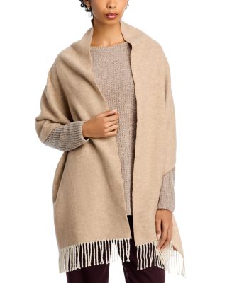 Click here for Eileen Fisher Fringe Trim Wrap Scarf prices