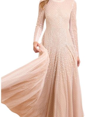 Click here for Needle & Thread Sequin Cascade Round Neck Gown prices