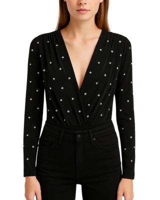 Click here for Nocturne Embellished V-Neck Long Sleeve Top prices