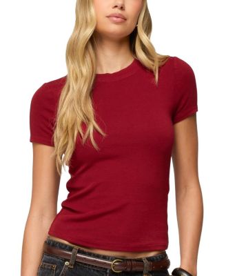 Click here for Edikted Daphney Ribbed T-Shirt prices