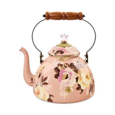 Click here for MacKenzie-Childs Wild Rose Mauve 3 Quart Tea Kettl... prices
