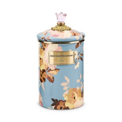 Click here for MacKenzie-Childs Wild Rose Slate Large Canister prices