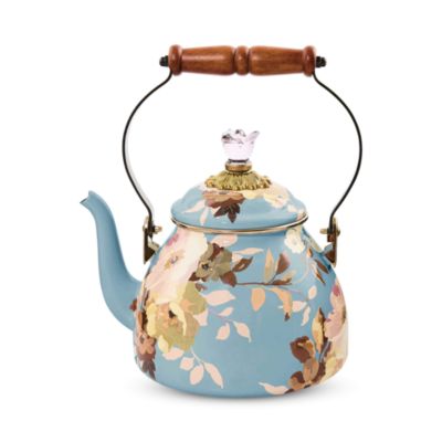 Click here for MacKenzie-Childs Wild Rose Slate 2 Quart Tea Kettl... prices