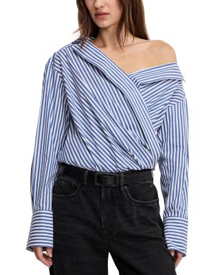 Click here for Good American Off Shoulder Poplin Bodysuit prices