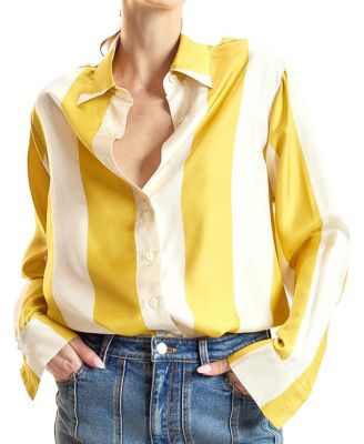 Click here for Cynthia Rowley Silk Stripes Button-Up Shirt prices