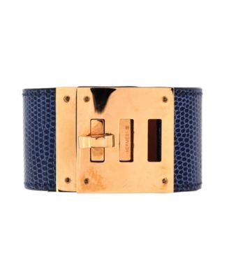 Click here for Pre-Owned HERMES Kelly Dog Bracelet Lizard prices