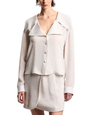 Click here for Emporio Armani Icon Silk Wide Lapel Collar Shirt prices
