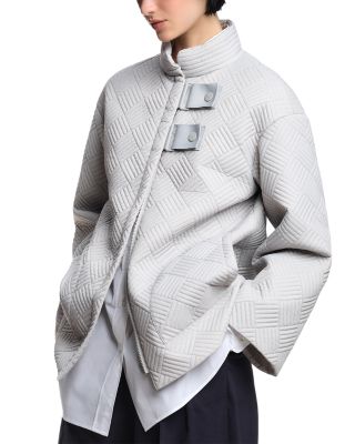 Click here for Emporio Armani Geometric Quilted Peacoat prices