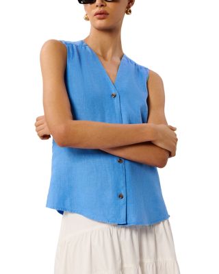 Click here for Whistles Laura Linen Tank prices