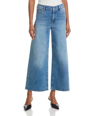 Click here for Frame Le Pixie Slim Palazzo Jeans in Gossamer prices