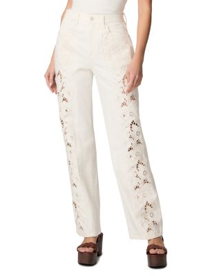 Click here for Paige Sawyer High Rise Wide Leg Jeans in Tonal Ecr... prices