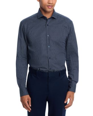 BOSS Hank Pattern Slim Fit Dress Shirt | Bloomingdale's Men