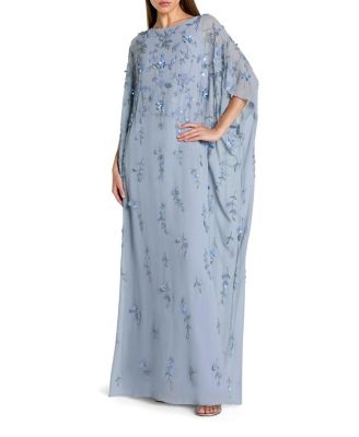 Click here for Mac Duggal Floral Embellished Trapeze Dress prices