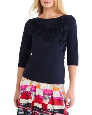 Click here for Nic+Zoe Mesh Applique Top prices