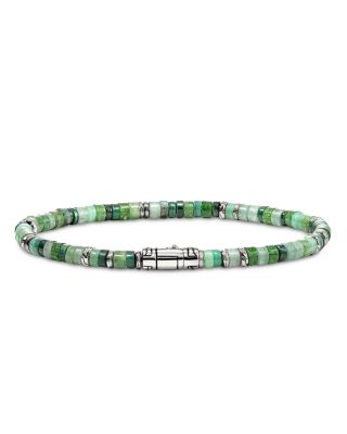 Click here for John Hardy Sterling Silver Heishi Green Multi Ston... prices