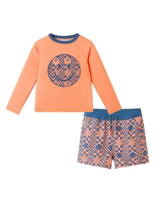 Click here for Andy & Evan Boys Long Sleeve Rashguard Set - Littl... prices