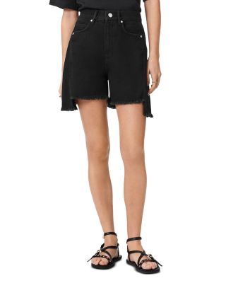 Click here for Allsaints Frankie High Rise Jean Shorts in Black prices