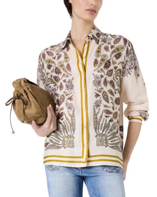 Click here for Gerard Darel Canna Mixed Print Blouse prices