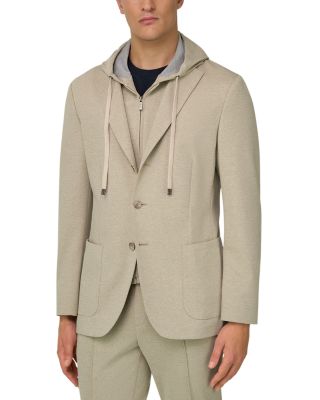 Click here for Boggi Milano Regular Fit Jacket & Removable Drawst... prices