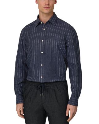 Click here for Boggi Milano Regular Fit Stripe Linen Shirt prices