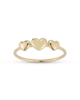 Click here for Moon & Meadow 14K Yellow Gold Triple Heart Ring prices