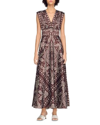 Click here for Sandro Bandana Print Maxi Dress prices