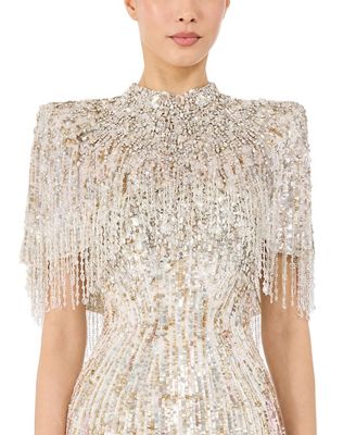 Click here for Jenny Packham Ellen Mock-Neck Beaded Top prices