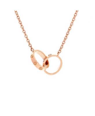 Click here for Pre-Owned Cartier Love Interlocking Necklace 18K R... prices