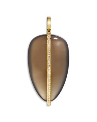 Click here for By Pariah 14K Yellow Gold Smoky Quartz & Diamond P... prices