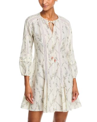 Click here for Veronica Beard Ollian Lace Inset Mini Dress prices