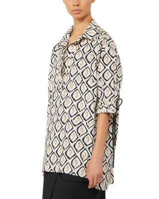 Click here for Max Mara Mxmecru Printed Poplin Shirt prices