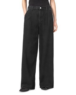 Click here for Allsaints Haze Pleat High Rise Wide Leg Jeans in W... prices