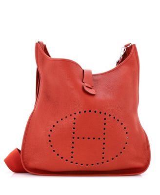 Click here for Pre-Owned HERMES Tgm Evelyne Bag Gen Iii Clemence prices