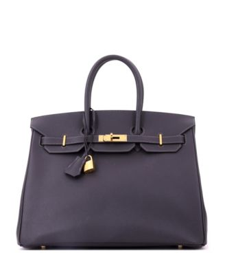 Click here for Pre-Owned HERMES Birkin 35 Handbag Grey Epsom with... prices