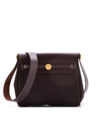 Click here for Pre-Owned HERMES 20 Herbag Zip Toile and Leather prices