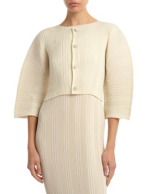 Click here for Pleats Please Issey Miyake Linen Like Rib Pleats C... prices