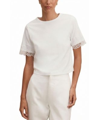 Click here for Ever New Womens Rosemary Lace Trim Tee prices